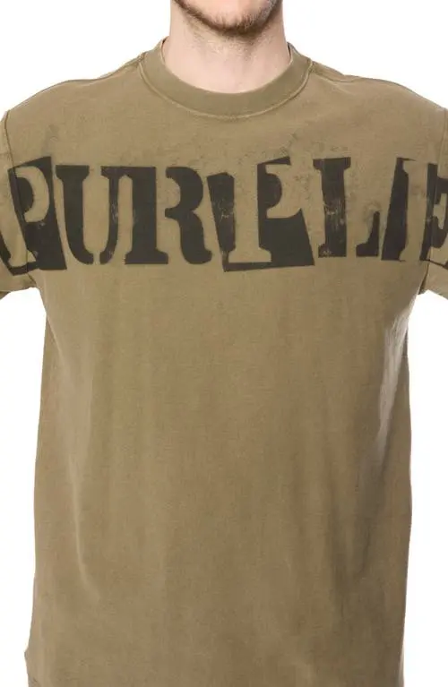 PURPLE BRAND Textured Jersey Graphic T-shirt