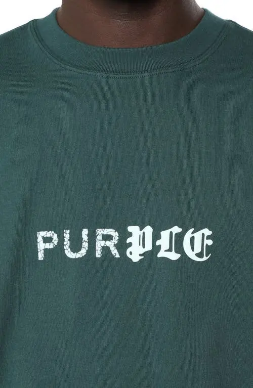 PURPLE BRAND Heavyweight Jersey Graphic T-shirt - Green