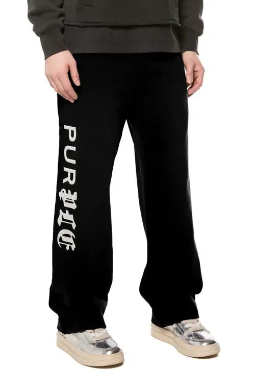 PURPLE BRAND Graphic Fleece Sweatpants