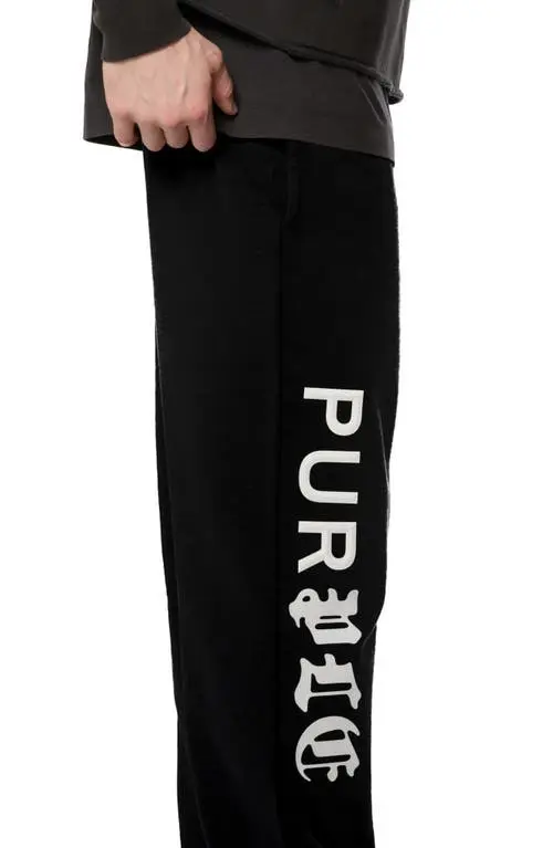 PURPLE BRAND Graphic Fleece Sweatpants