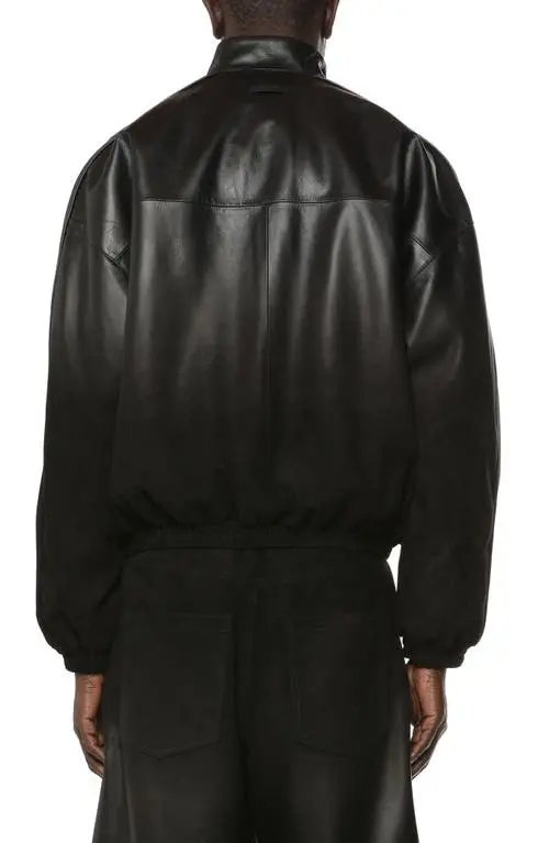 PURPLE BRAND Leather Track Jacket