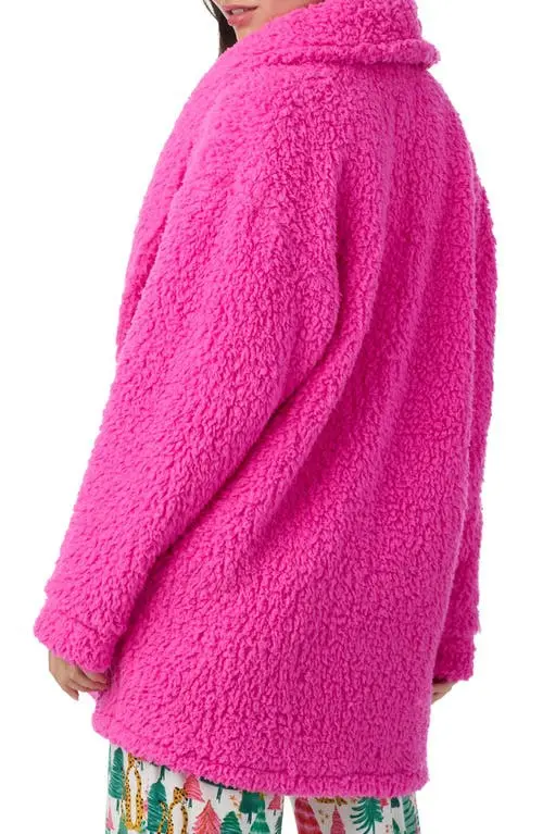ROOM SERVICE High Pile Fleece Robe - Fuchsia