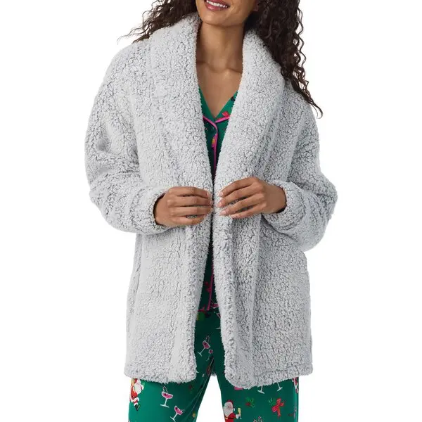 ROOM SERVICE High Pile Fleece Robe - Grey
