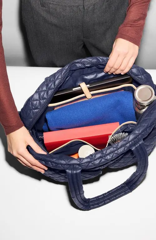 Mz Wallace Metro Large Nylon Gym Bag - Navy