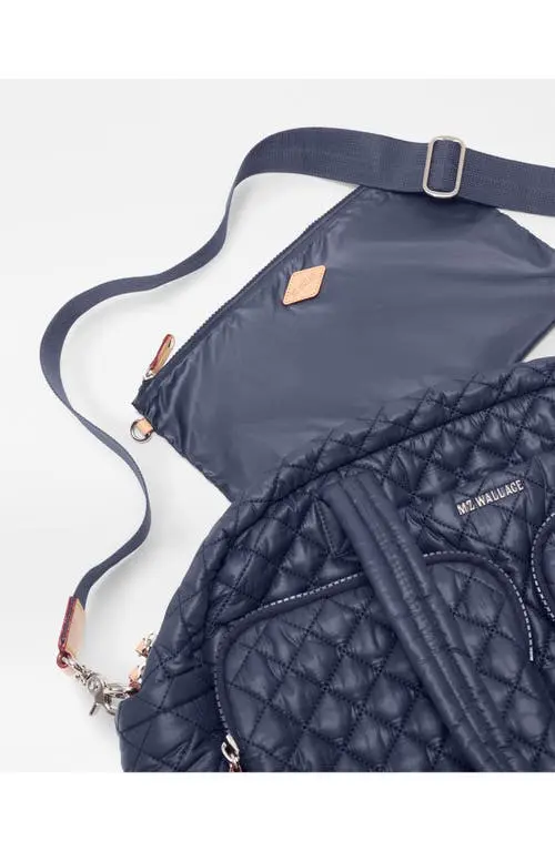 Mz Wallace Metro Large Nylon Gym Bag - Navy