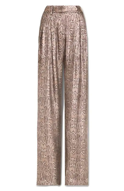 Ramy Brook Oscar Pleated Wide Leg Pants