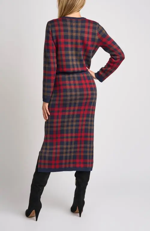 Ted Baker London Addison Plaid Jacquard Midi Skirt