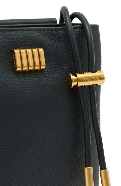 REISS Solene Leather Phone Crossbody Bag