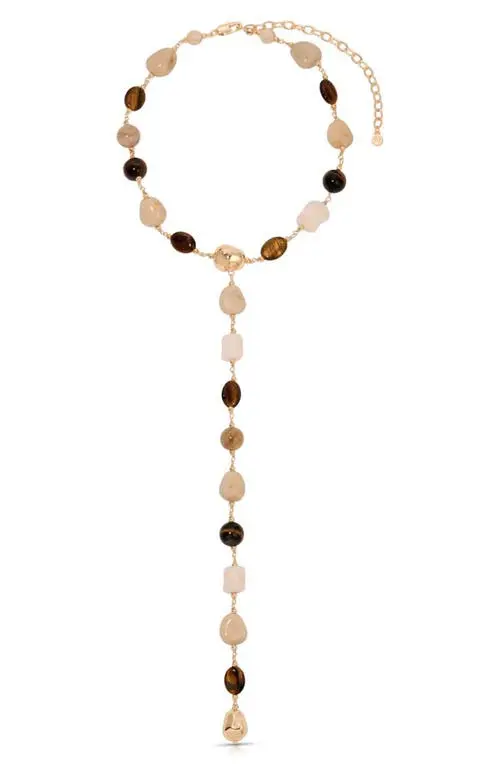 Ettika Serene Stone Lariat Necklace