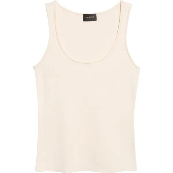 St. John Silk And Cotton Knit Tank Top