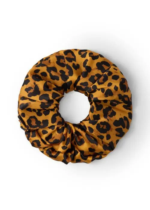 OLAH Leopard Silk Scunchie