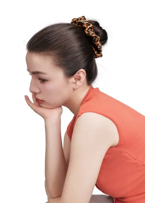 OLAH Leopard Silk Scunchie