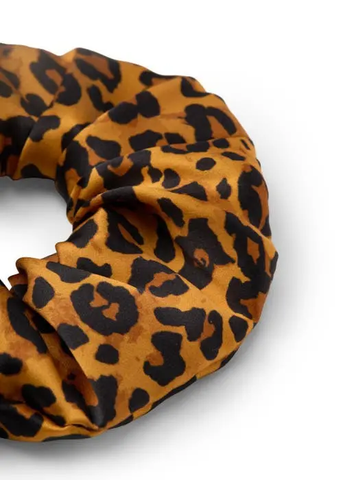 OLAH Leopard Silk Scunchie