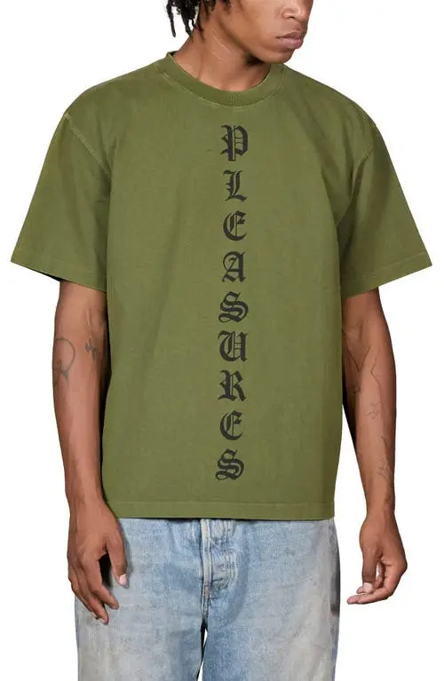 PLEASURES Knight Overdye Heavyweight Graphic T-shirt