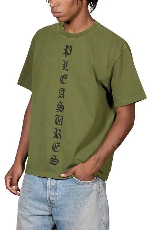 PLEASURES Knight Overdye Heavyweight Graphic T-shirt