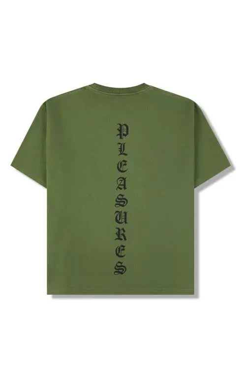 PLEASURES Knight Overdye Heavyweight Graphic T-shirt