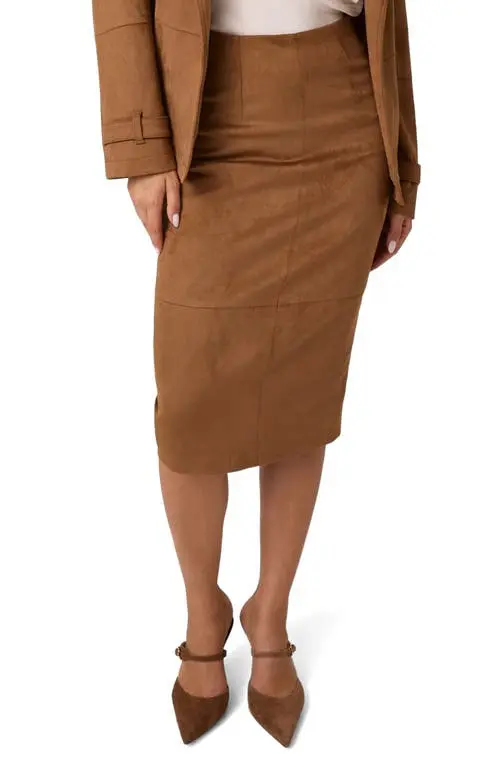 MARCIANO Layla Faux Suede Midi Skirt - G1fp-open