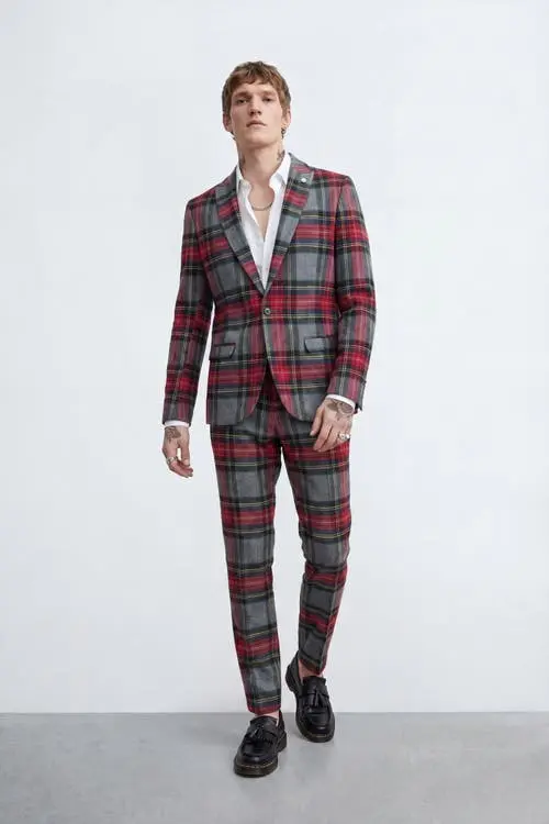 TWISTED TAILOR Cardosi Slim Fit Tuxedo Trousers