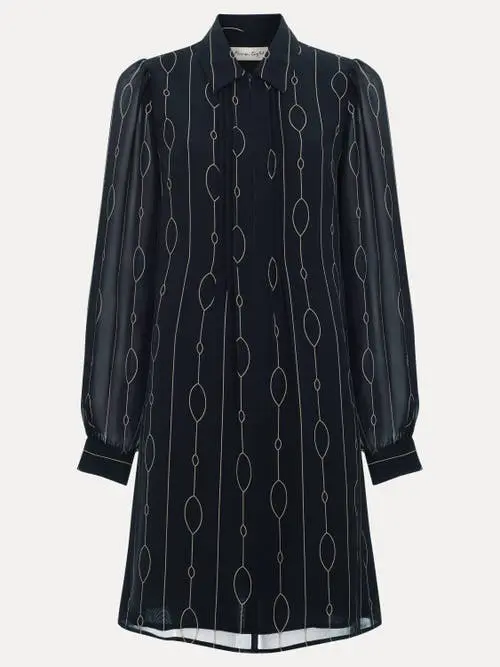 PHASE EIGHT Candice Long Sheer-sleeve Dress