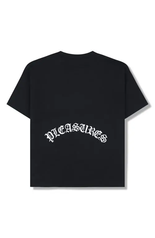 PLEASURES Athor Graphic T-shirt - Black