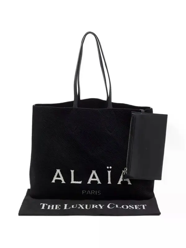 Alaïa Logo Knitted Tote Bag