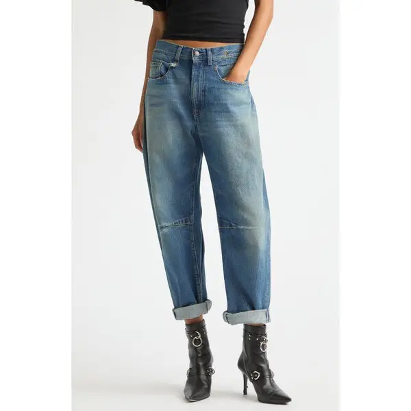 R13 Articulated Knee Boyfriend Jeans