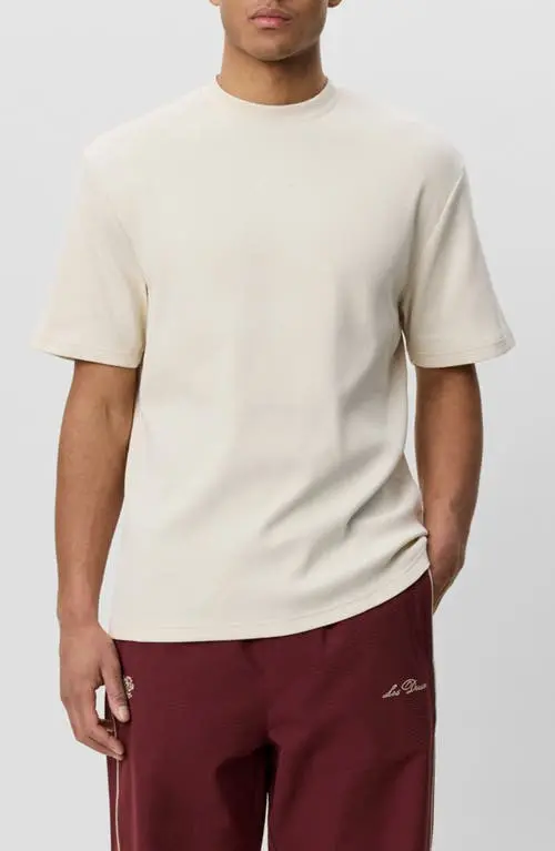 LES DEUX Signature Waffle T-shirt - Ivory