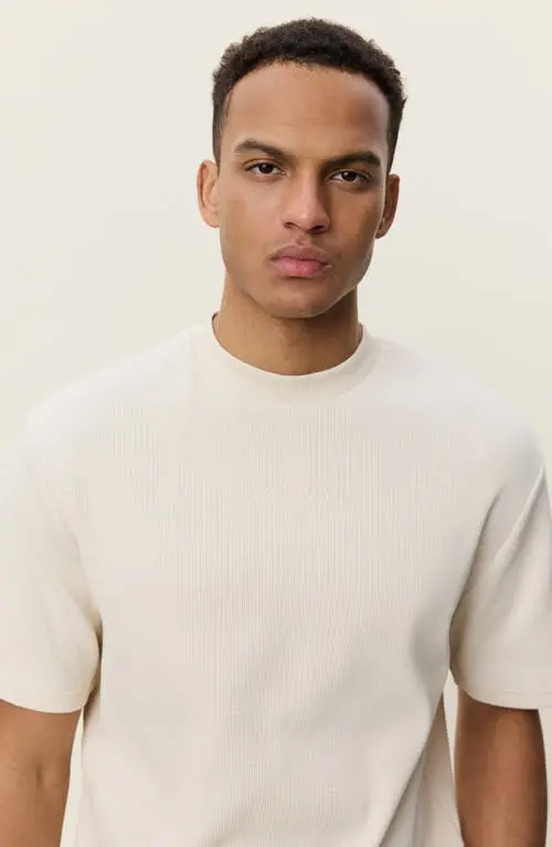 LES DEUX Signature Waffle T-shirt - Ivory