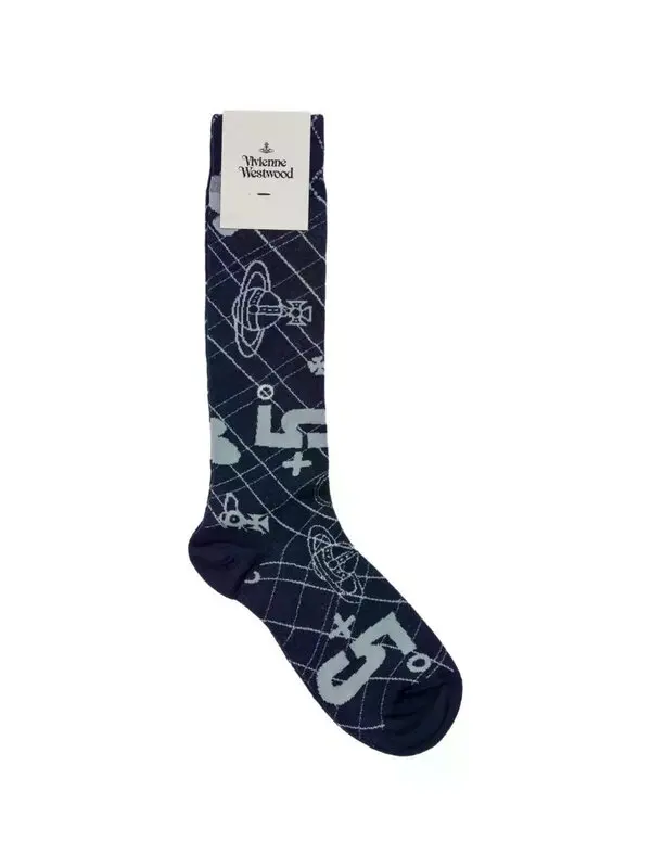 VIVIENNE WESTWOOD Plus 5 Graphic-print Socks