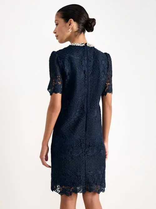 PHASE EIGHT Eloise Embellished Lace Mini Dress