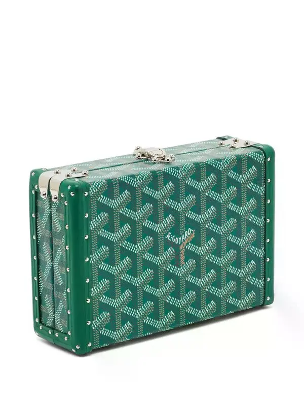 Goyard 2019 Minaudière Trunk Goyardine Clutch Mini Bag
