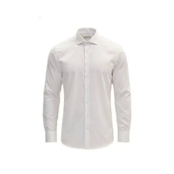 RON TOMSON Non-iron Pure Cotton Spread Collar Dress Shirt
