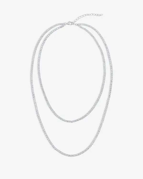 Splendid Shashi Layered Tennis Necklace