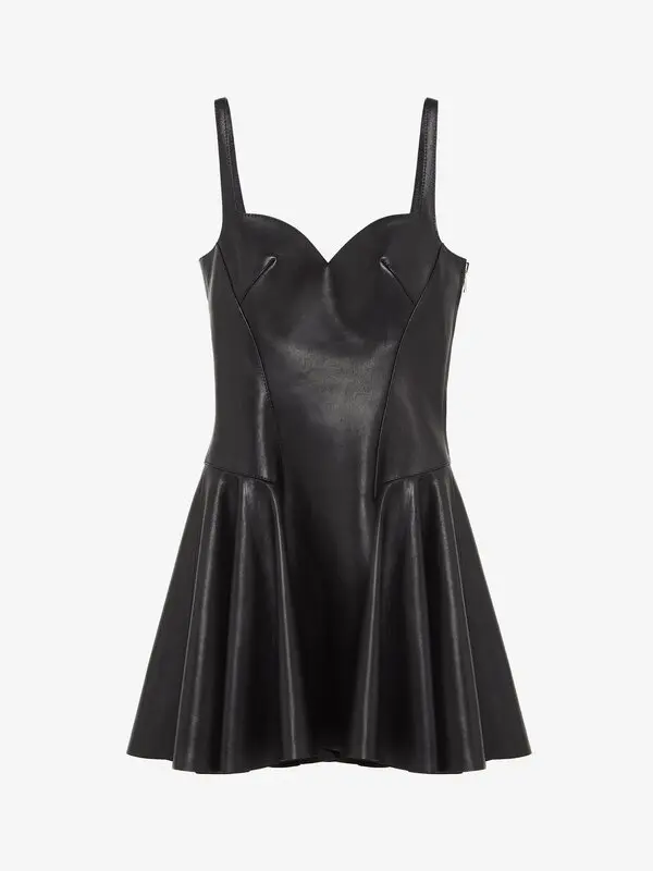 Alexander McQueen Leather Mini Dress