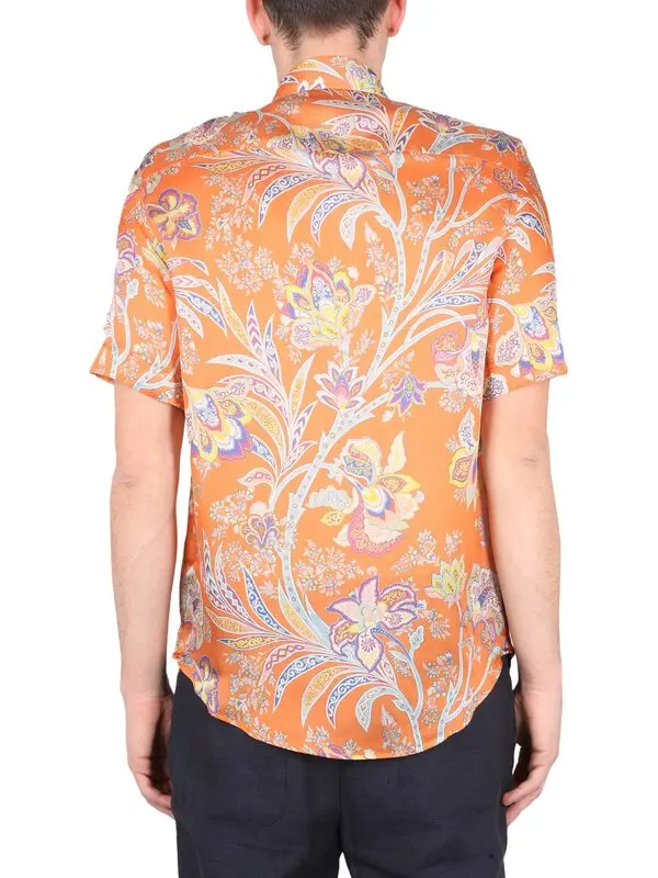 Etro Floral Print Shirt - Orange