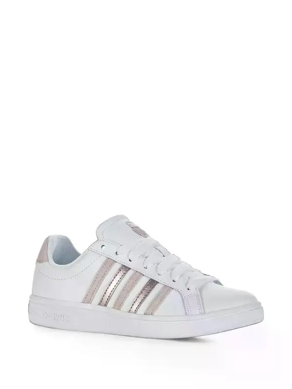 K-Swiss Court Tiebreak Striped Leather Sneakers