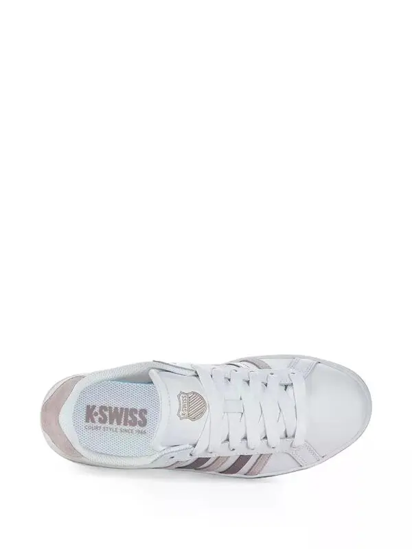 K-Swiss Court Tiebreak Striped Leather Sneakers