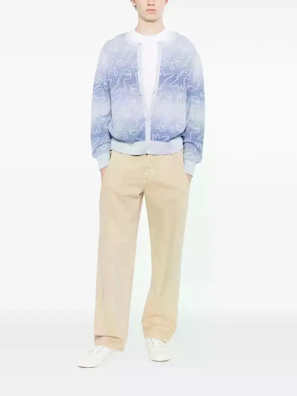 AGNES B. Dino All-over Print Cardigan