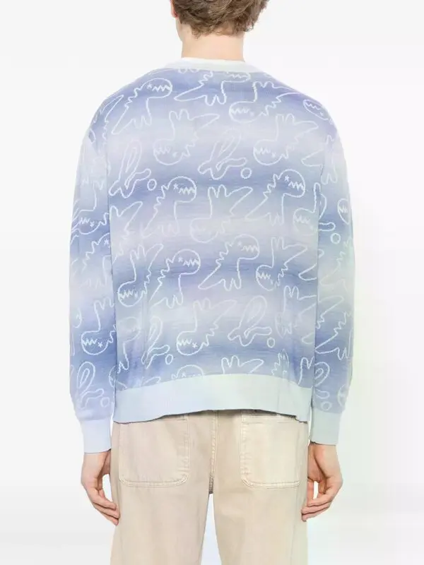 AGNES B. Dino All-over Print Cardigan