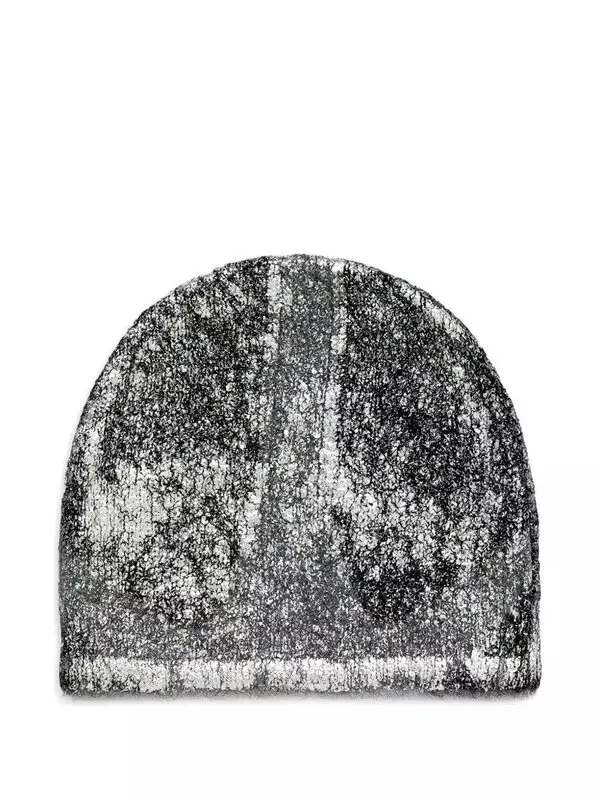 HELIOT EMIL Ribbed Metallic Beanie Hat