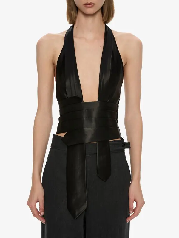 Christopher Esber Reyer Satin Tie Top