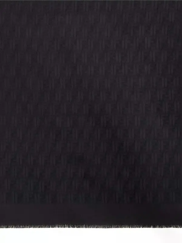 Fendi Ff-logo Frayed Shawl