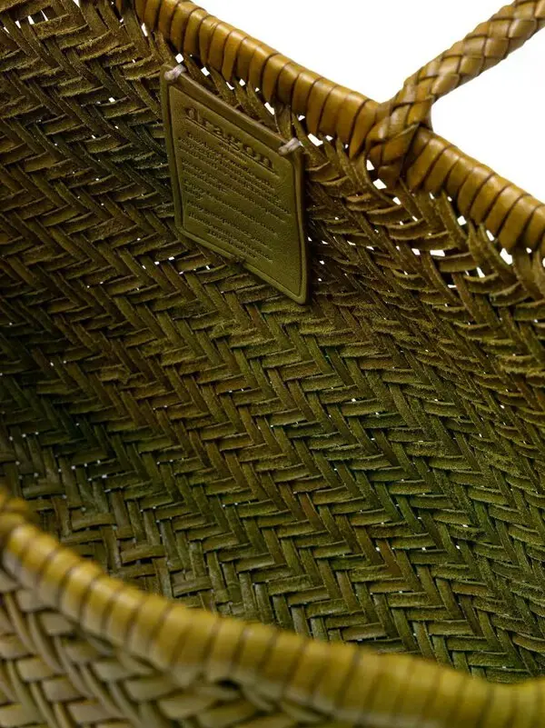 Dragon Diffusion Big Triple Jump Woven Leather Tote Bag