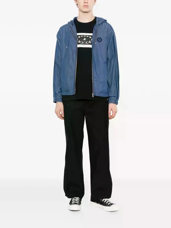 AGNES B. Chambray Hooded Jacket