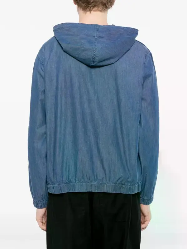 AGNES B. Chambray Hooded Jacket