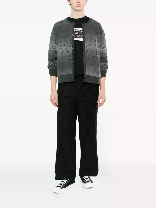 AGNES B. Dino All-over Print Cardigan