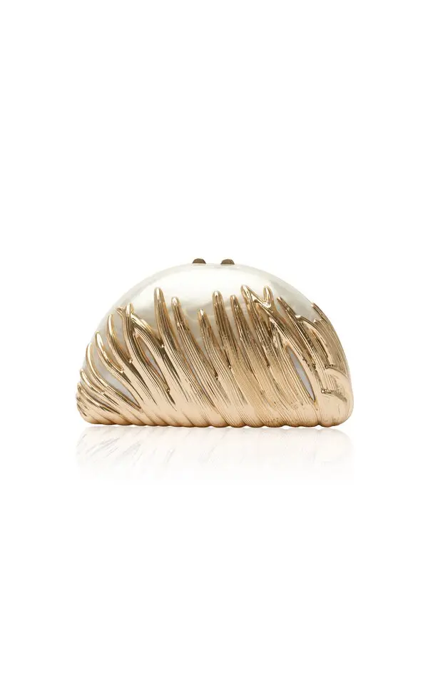 Simkhai Palma Clutch - Ivory