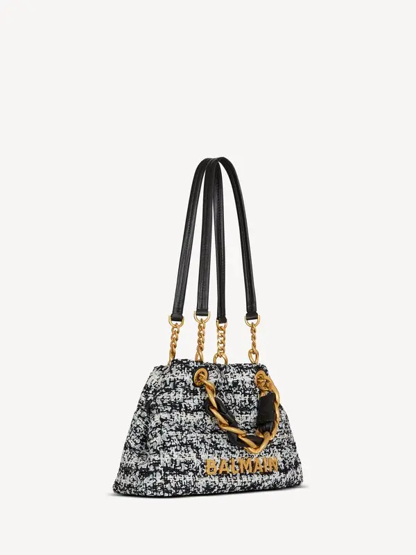 Balmain Small 1945 Soft Tweed Tote Bag