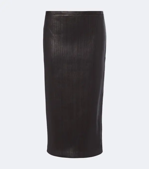 TOM FORD Leather Pencil Skirt - Brown