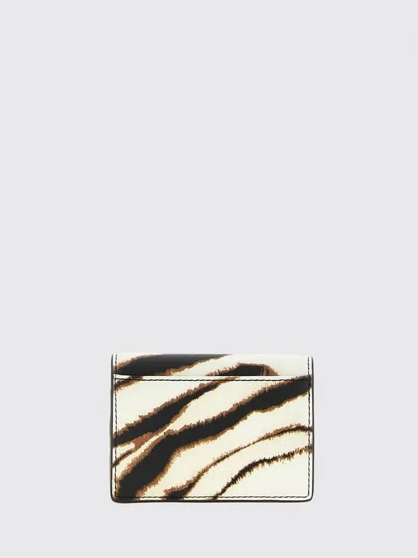 GANNI Bou Zebra-print Faux Leather Wallet With Butterfly Logo - Multicolor